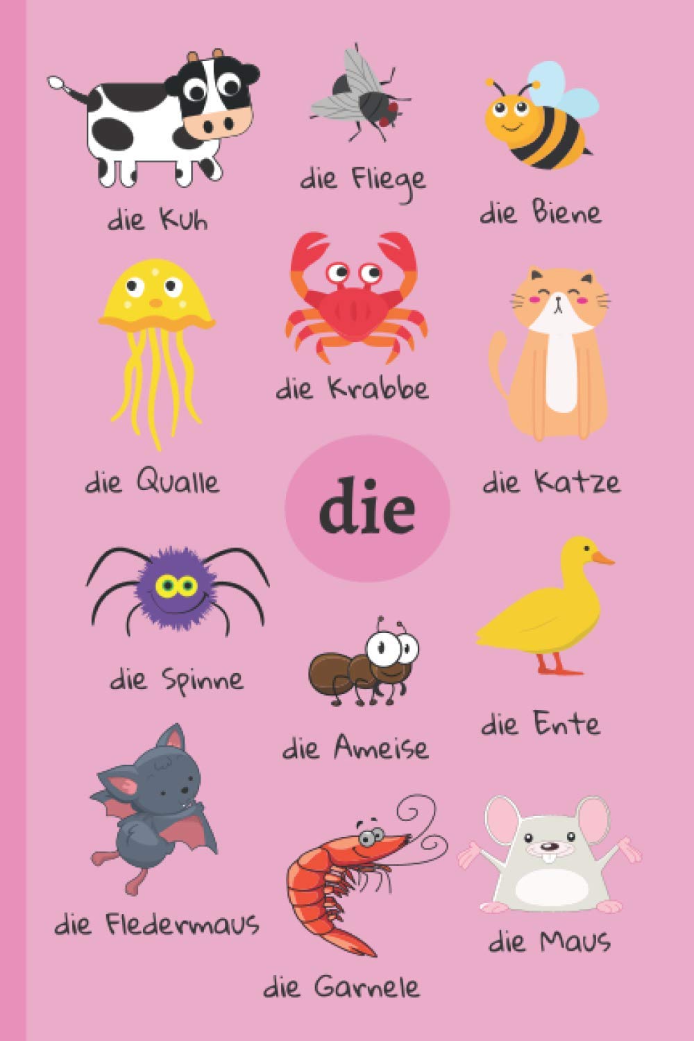 DER/DIE/DAS Notebook: German Learning | Animals Vocabulary & Articles ...