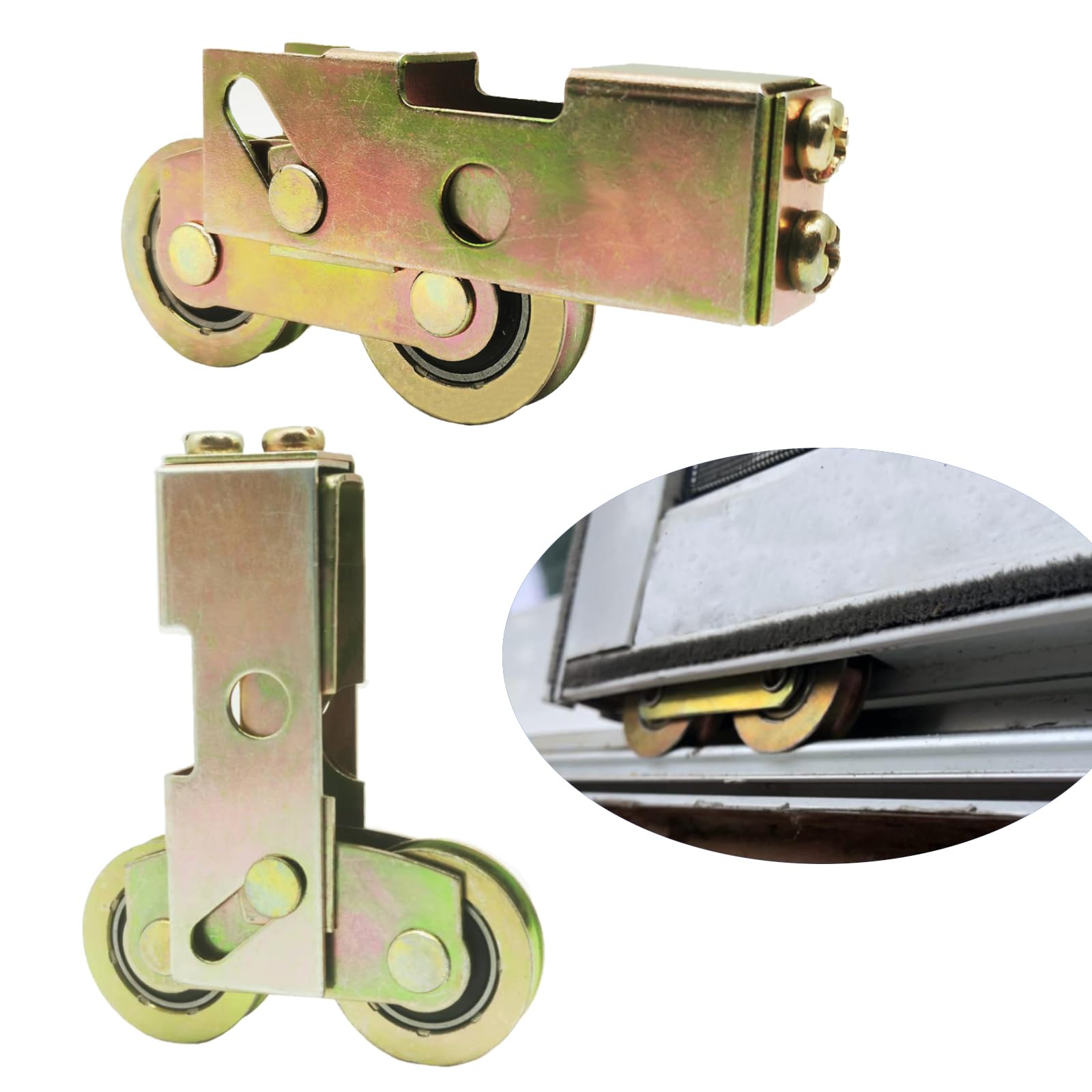 Amazon.com: Sliding Patio Door Tandem Roller Assembly, 2 Pcs Sliding ...