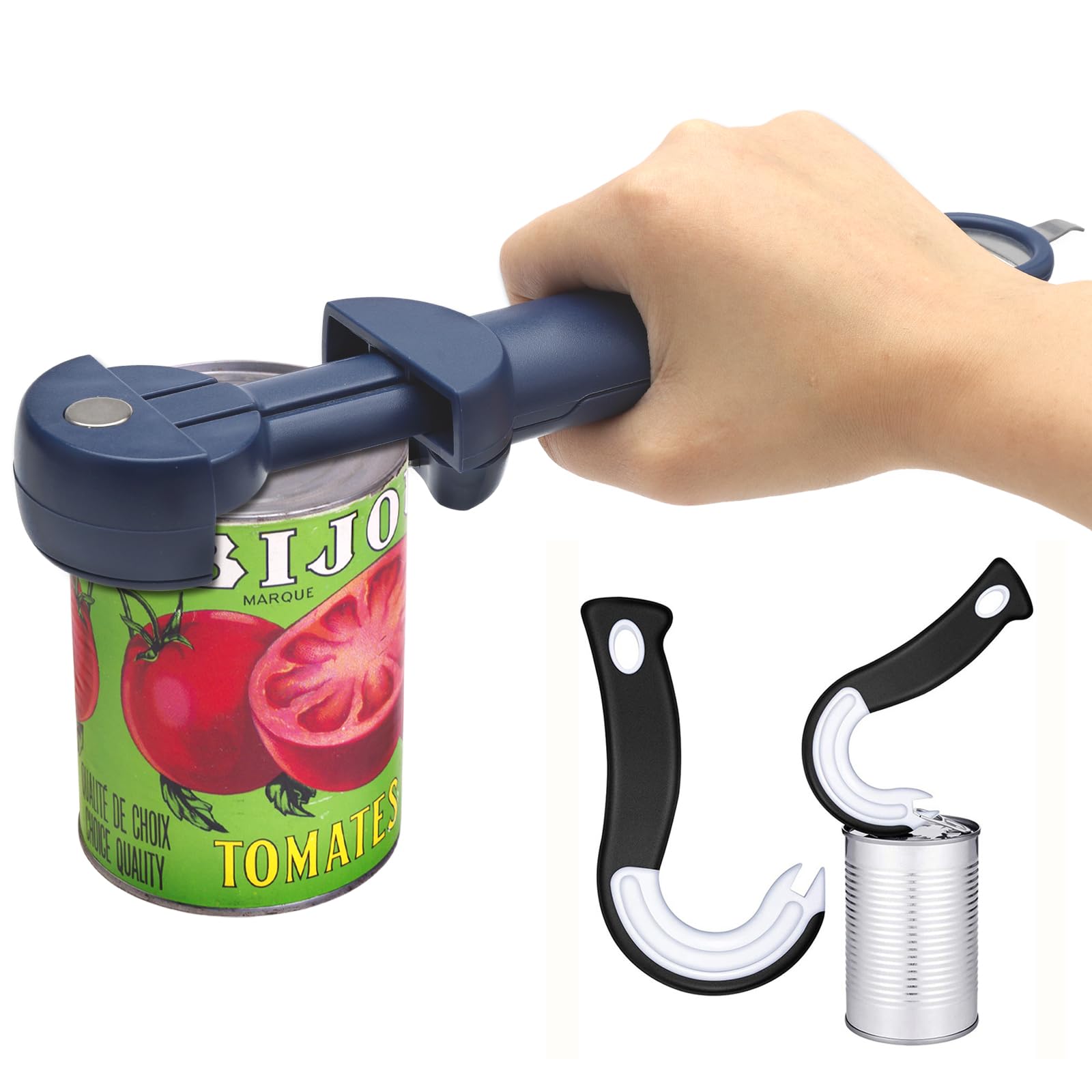 2PCS Jar Openers, Multi Function Bottle Opener Ring Bottle Opener Kit ...