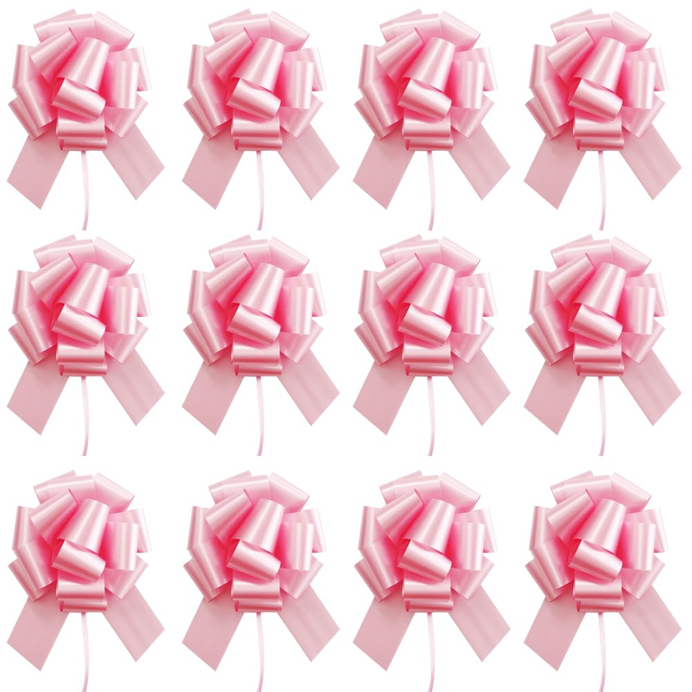 Amazon.com: 12Pcs Bows for Gift Wrapping,Pink Gift Bow,for Gift Basket ...
