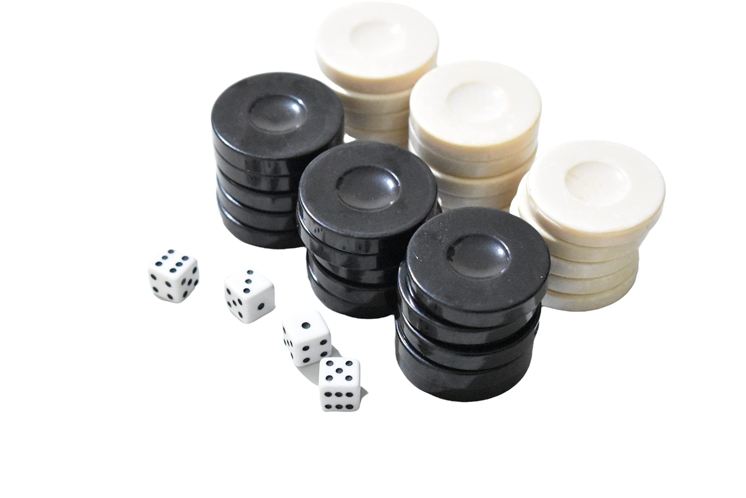 Amazon.com: 30 Pieces Backgammon Checkers 1.4 Inch Replacement Set ...