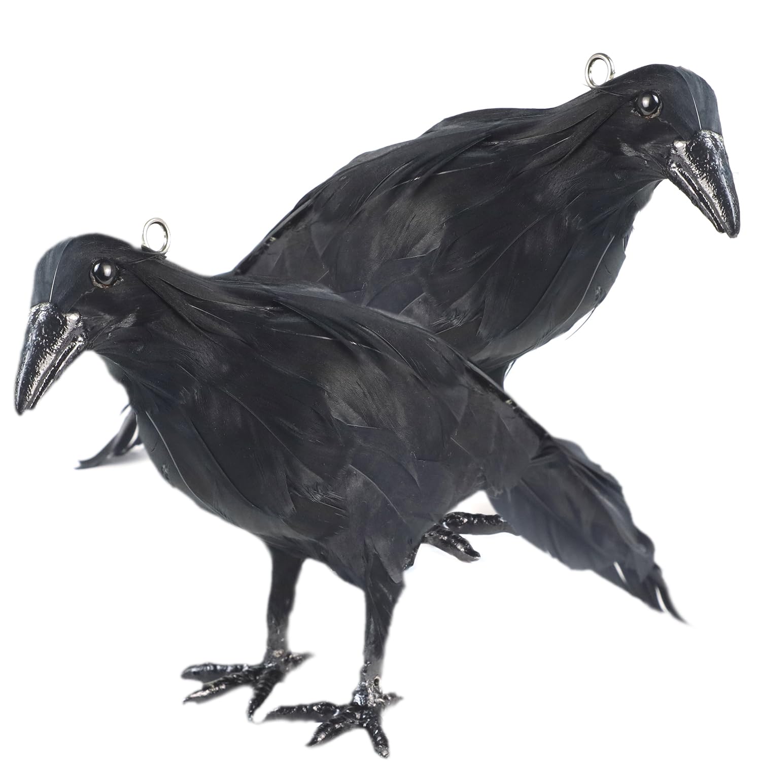 Amazon.com: RTOVZON Hanging Dead Crows, 13 Inches Life-Size Raven ...
