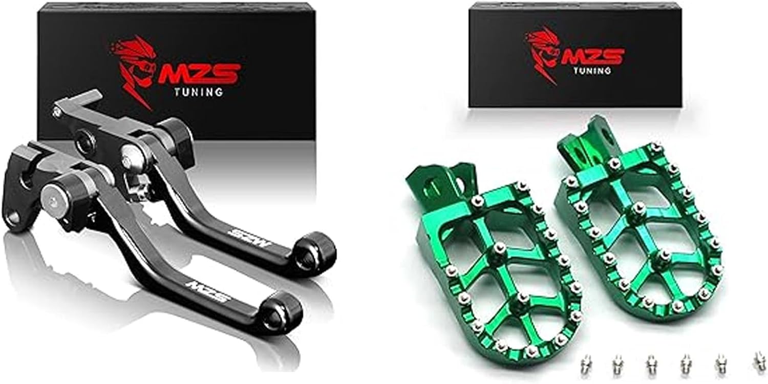 Amazon.com: MZS Black Dirt Bike Brake Clutch Levers Pivot Adjustable ...