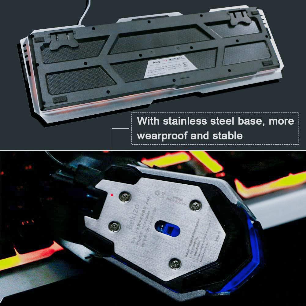 Buy RGB Gaming Keyboard and Mouse Combo Rainbow Backlit Lighted,Wired ...