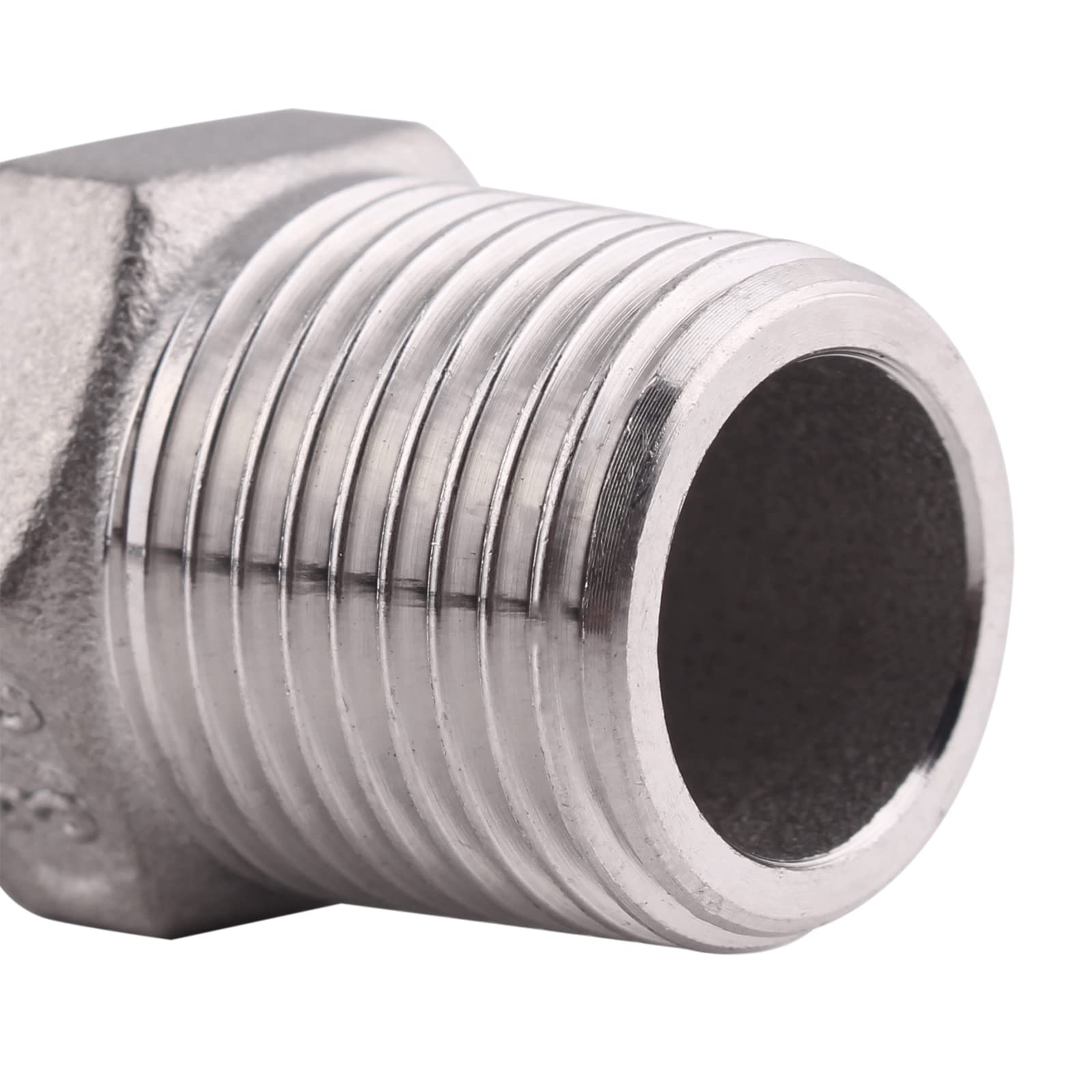 Snapklik.com : Hex Nipple 3/8 Inch Male NPT - DERPIPE Stainless Steel ...