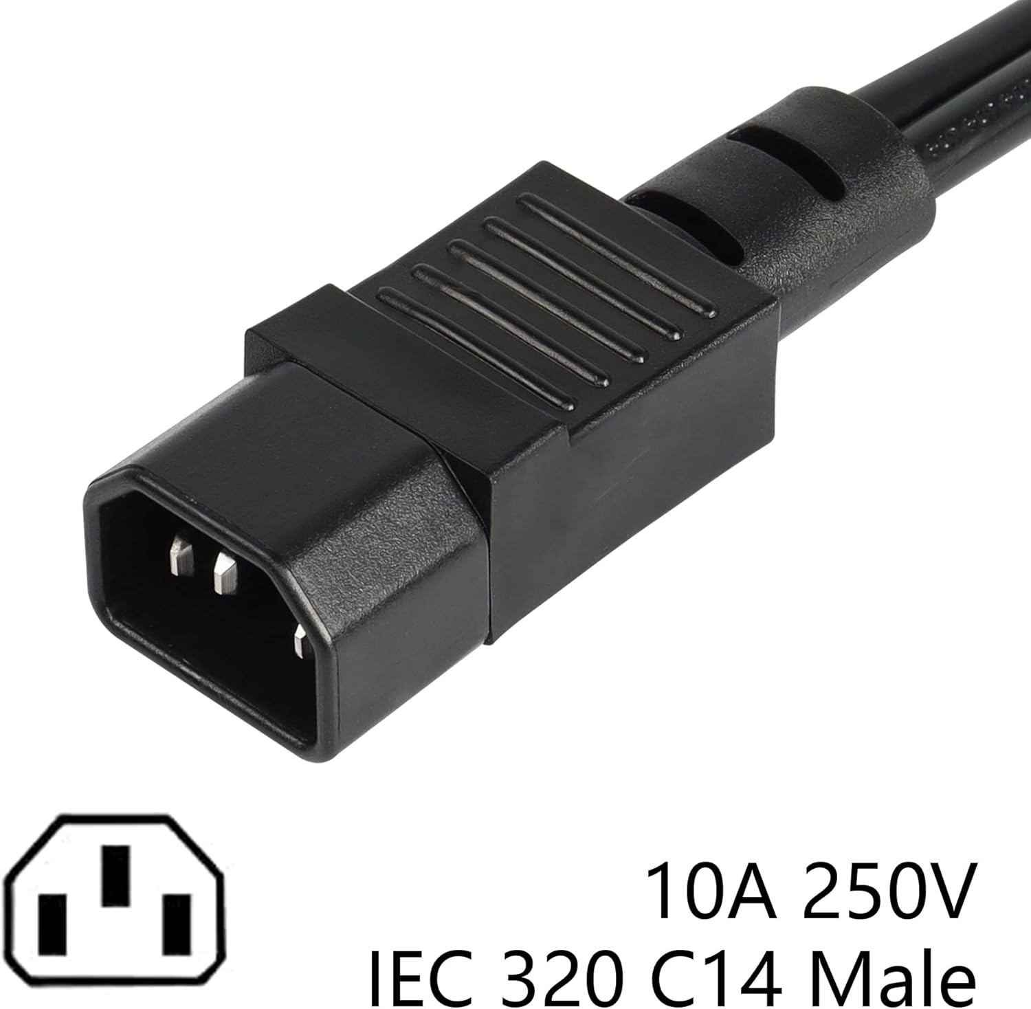 Buy CERRXIAN 1ft IEC 320 C14 Male to IEC 320 C13 Female & C5 Female Y ...