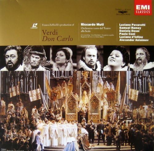 VERDI: DON CARLO- MUTI, PAVAROTTI, RAMEY, DESSI, CONI, - EMI - LASER ...