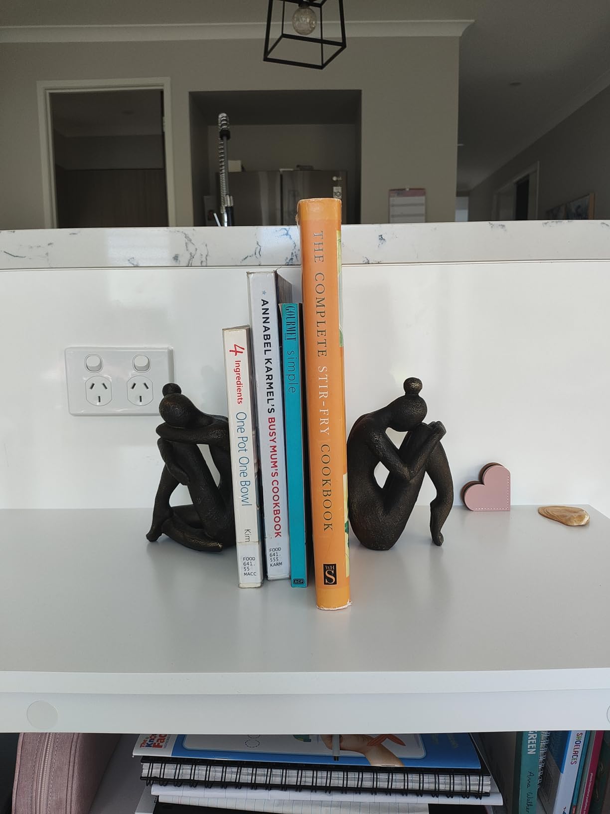 Lukitas Unique Decorative Girl Thinker Bookends, Home Office Books ...