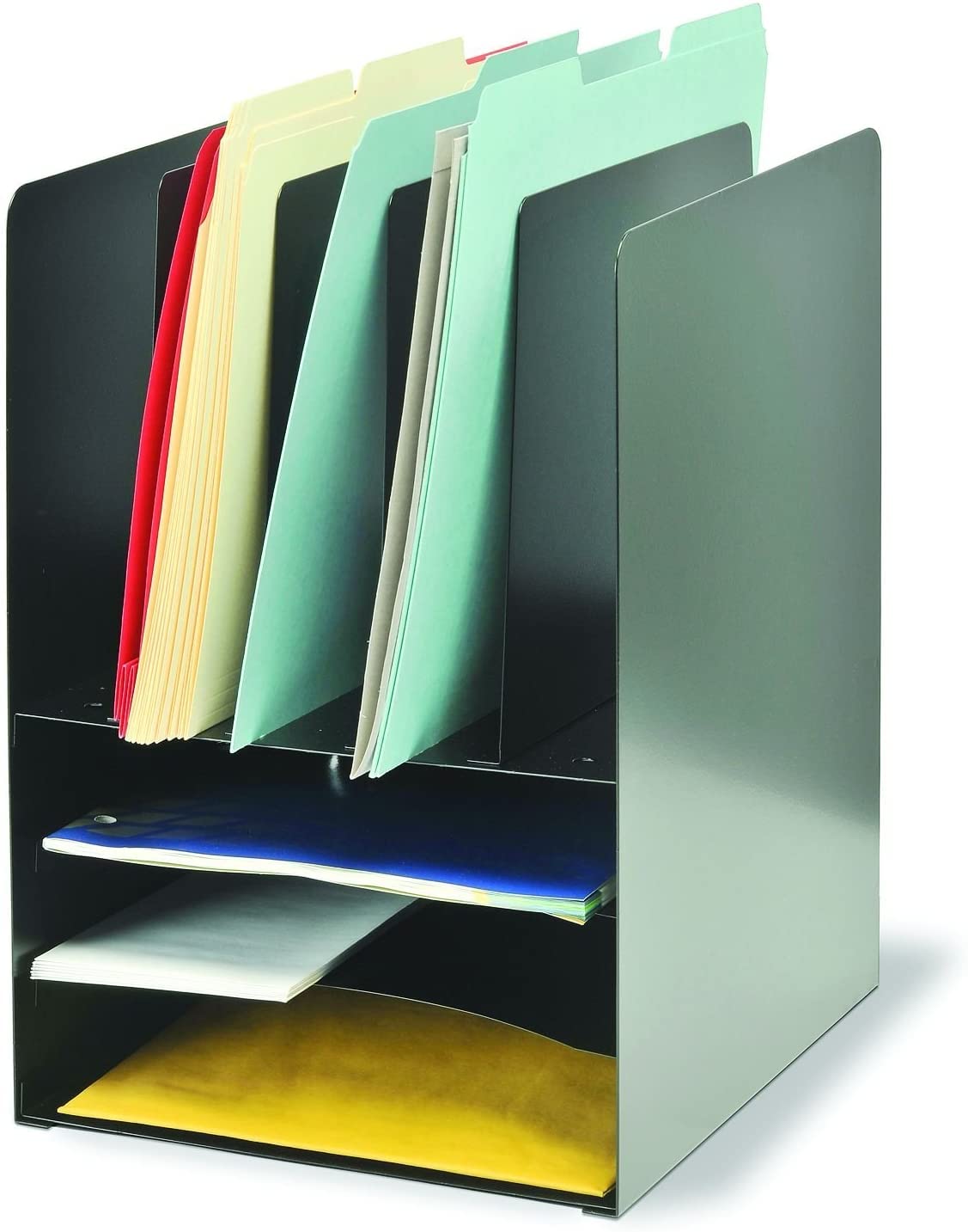 Snapklik.com : STEELMASTER File Organizer For Desk 8 Sections Black ...
