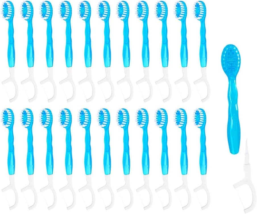 Amazon.com : JOUGE 5 in 1 Mini Disposable Toothbrushes with Toothpaste ...