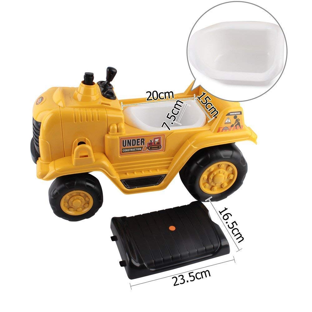 Quickdraw Ride-on Push Along Bulldozer Tractor Yellow Digger Childrens ...