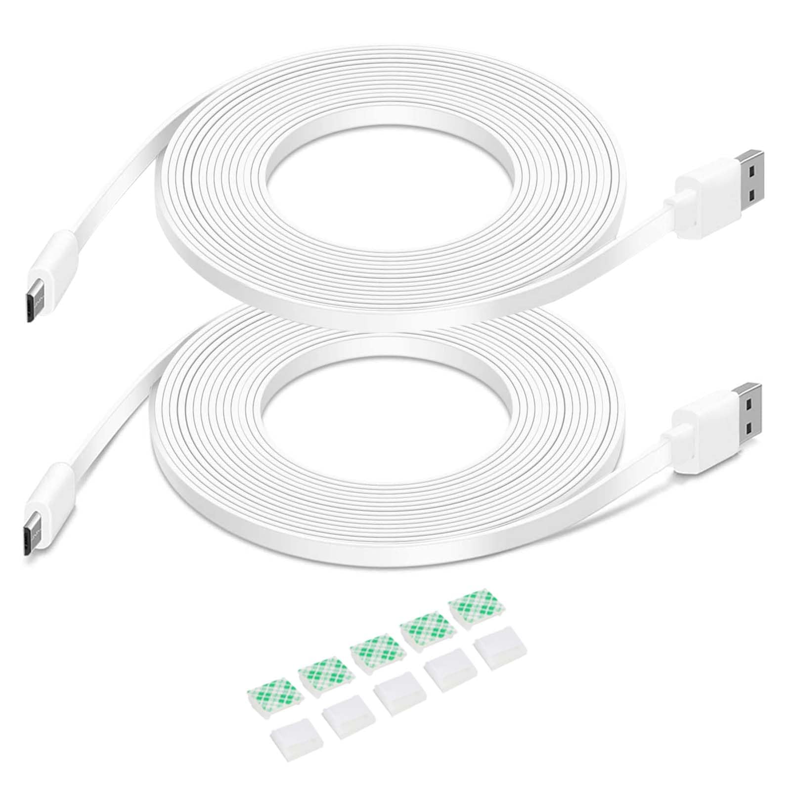 Kasa Camera 30FT Flat Power Extension Cable For Wyze Cam V4/v3/OG/v3 ...