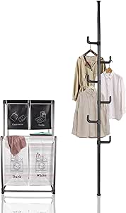 Amazon.com: PMIXO 4-Section Laundry Sorter with 2-Tiers for Efficient ...