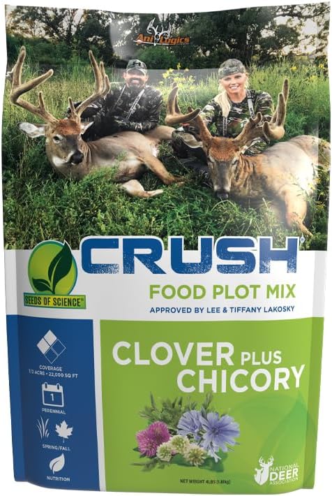Amazon.com: Crush Seeds of Science Food Plot Seed - Clover Plus Chicory ...