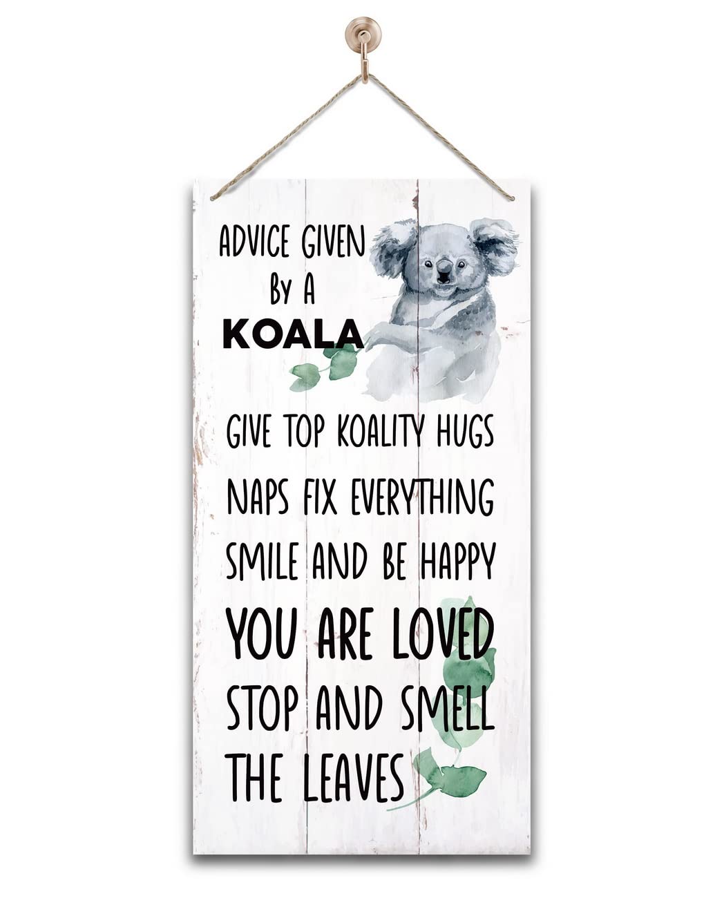 Amazon.com : Koala Home Signs Decor, Hanging Wood Sign Home Décor ...
