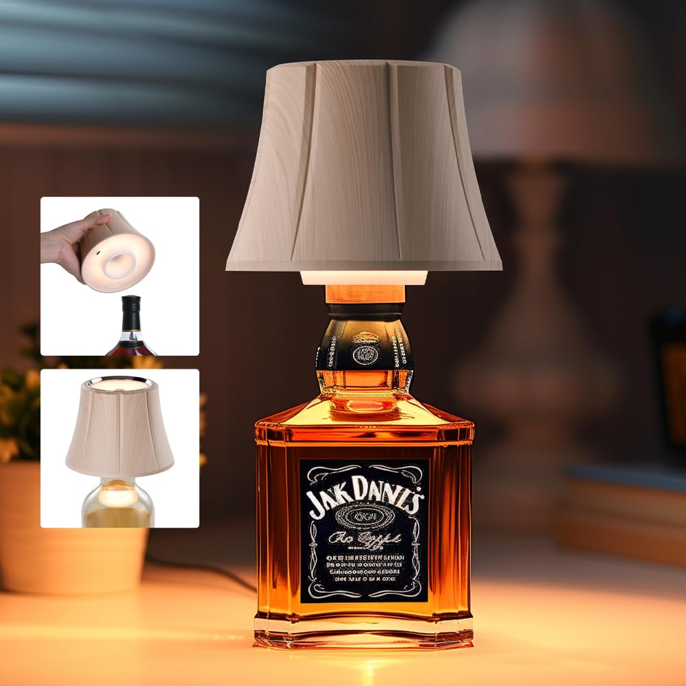 WILIT Wireless Bottle Lamp Shades for Table Lamps, 3 Level Brightness ...