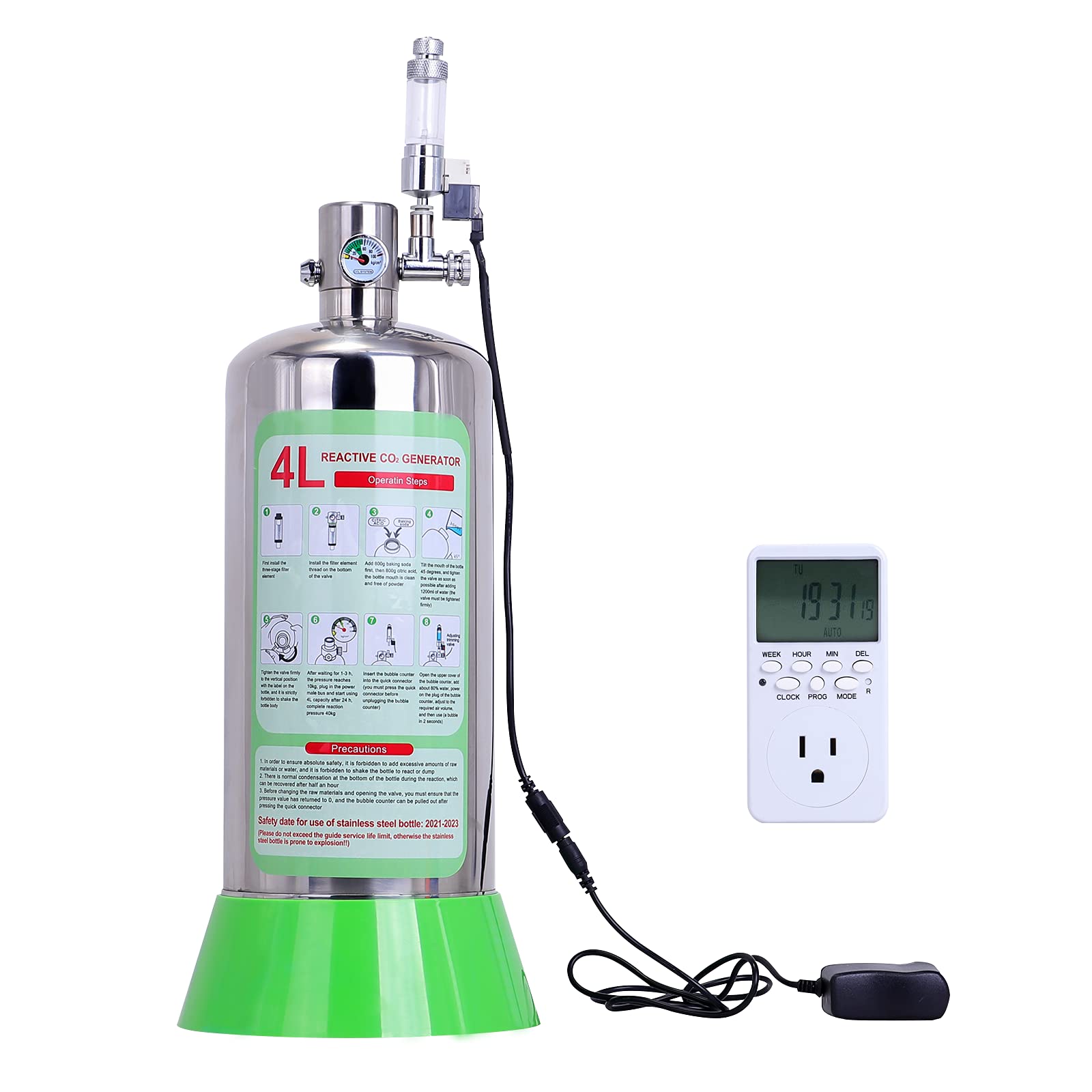 Buy YMJOINMX CO2 Generator System 2L Carbon Dioxide Kit with Timer ...