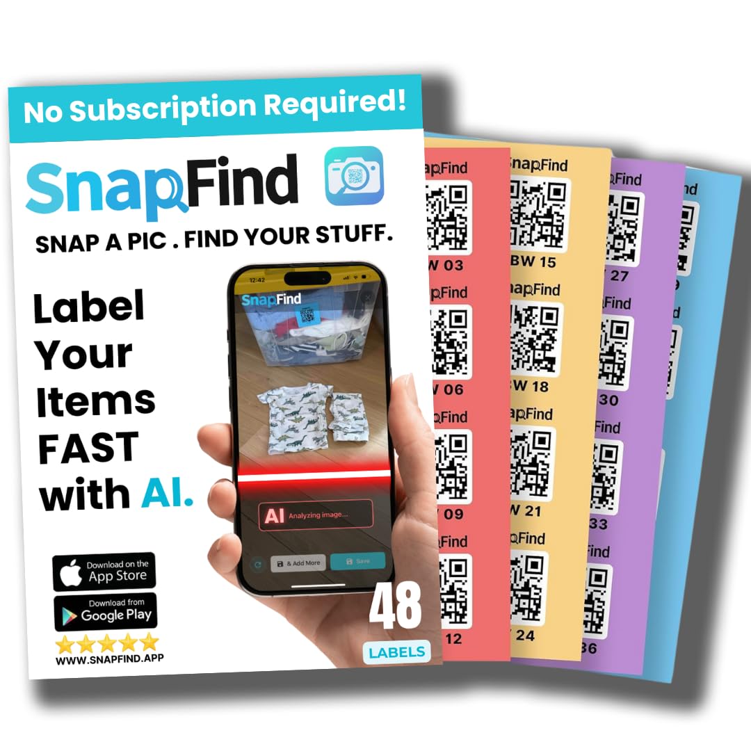 Funny Stickers Smart Sticker Labels – 48 Pack, AI Auto-Tagging For ...