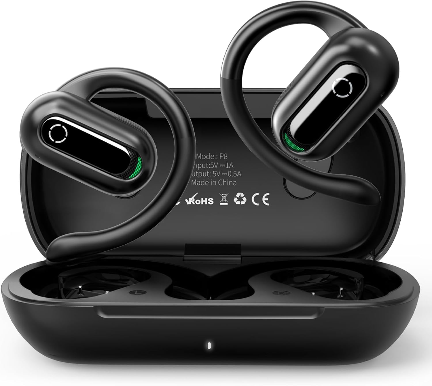Amazon.com: TELNP Open Ear Headphones Wireless Bluetooth 5.3 Earphones ...