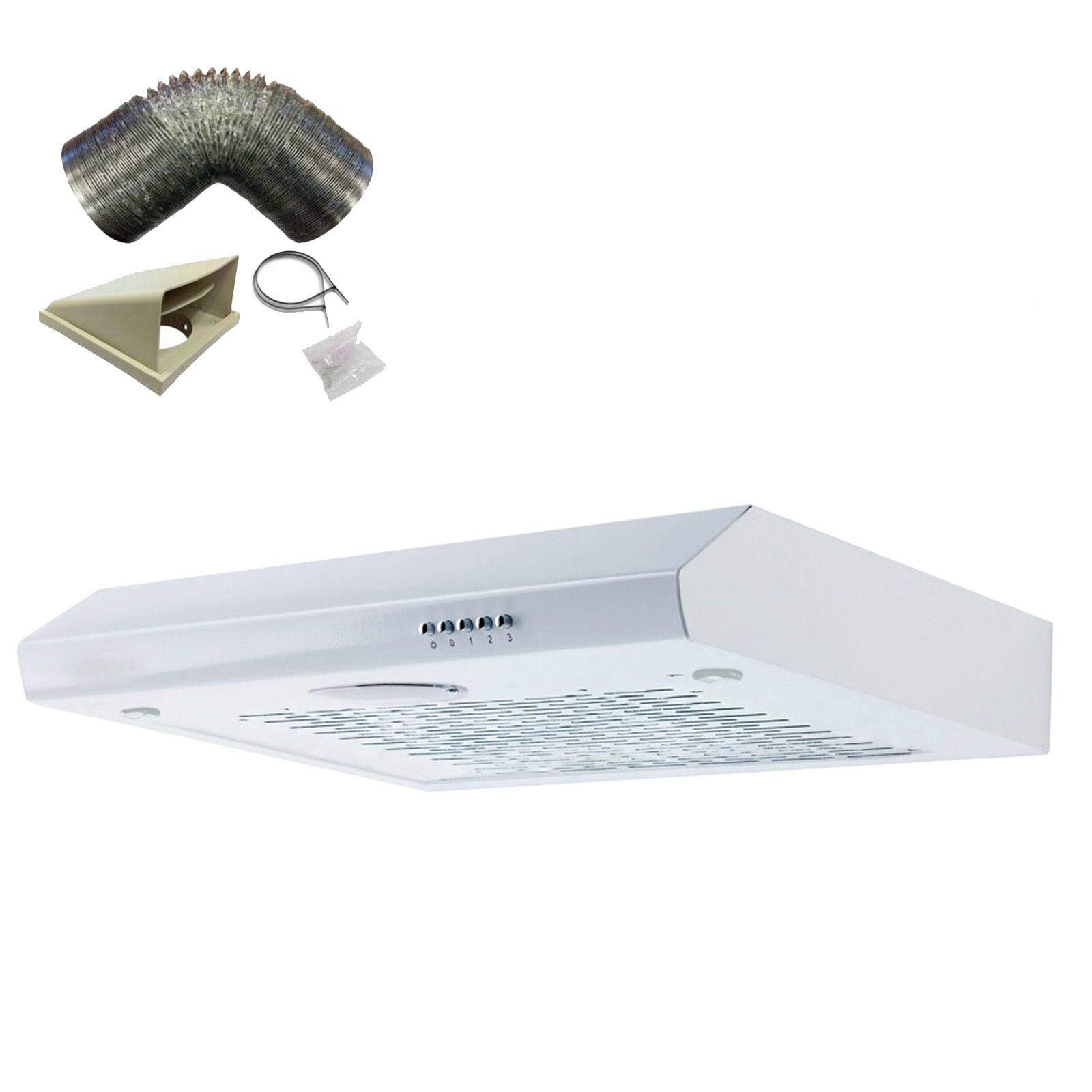 Buy SIA ST60WH 60cm White Visor Cooker Hood Kitchen Extractor Fan And ...