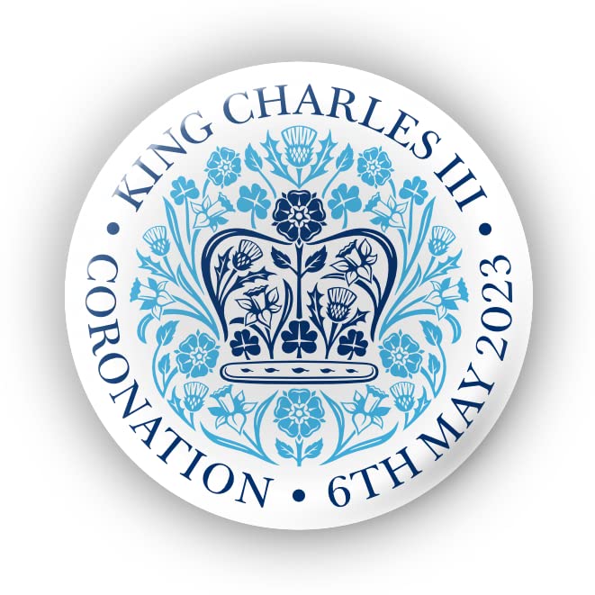 King Charles III Official Royal Coronation Logo Badge - Blue English ...