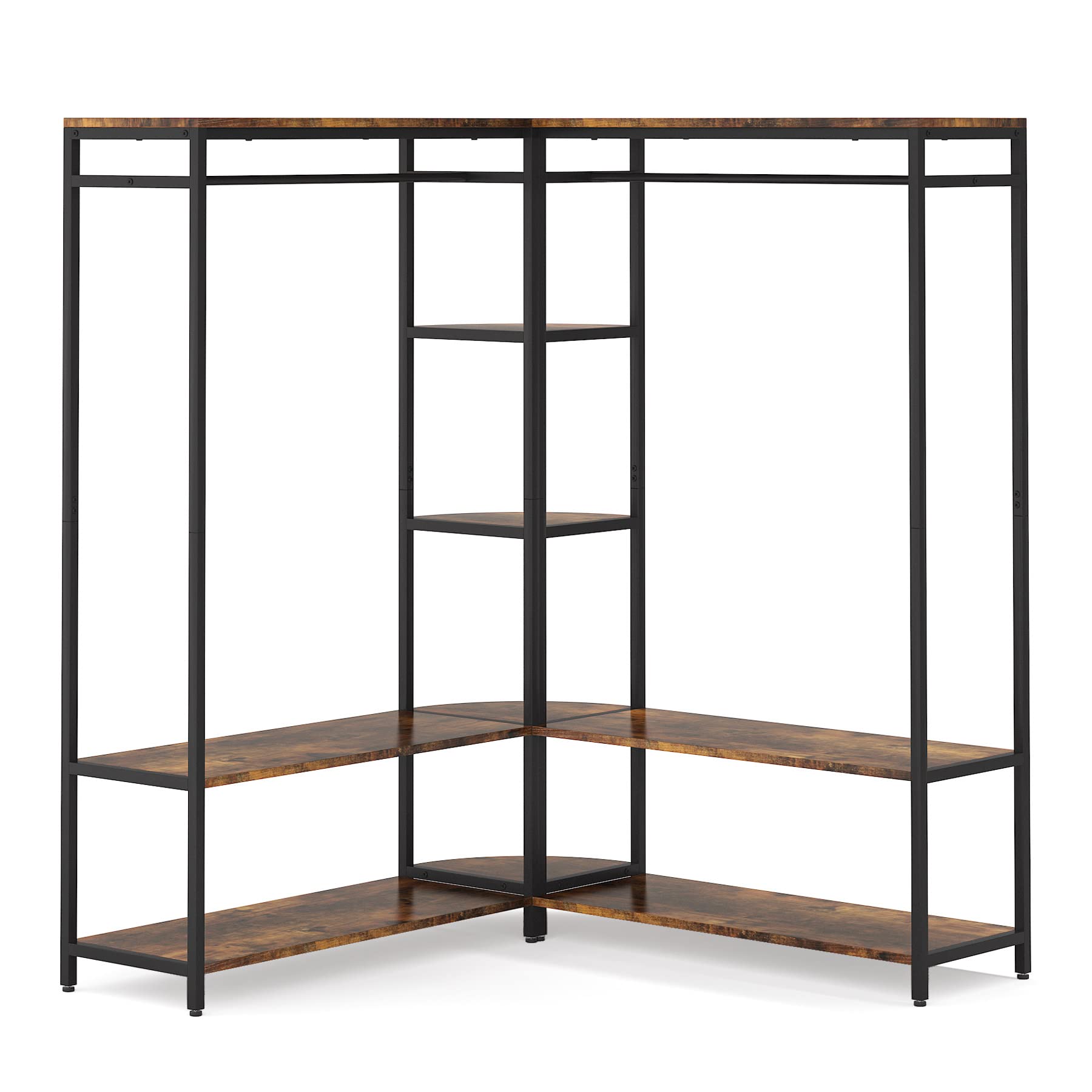 Buy Tribesigns Garment Rack L Shaped Clothes Rack Heavy Duty Large ...