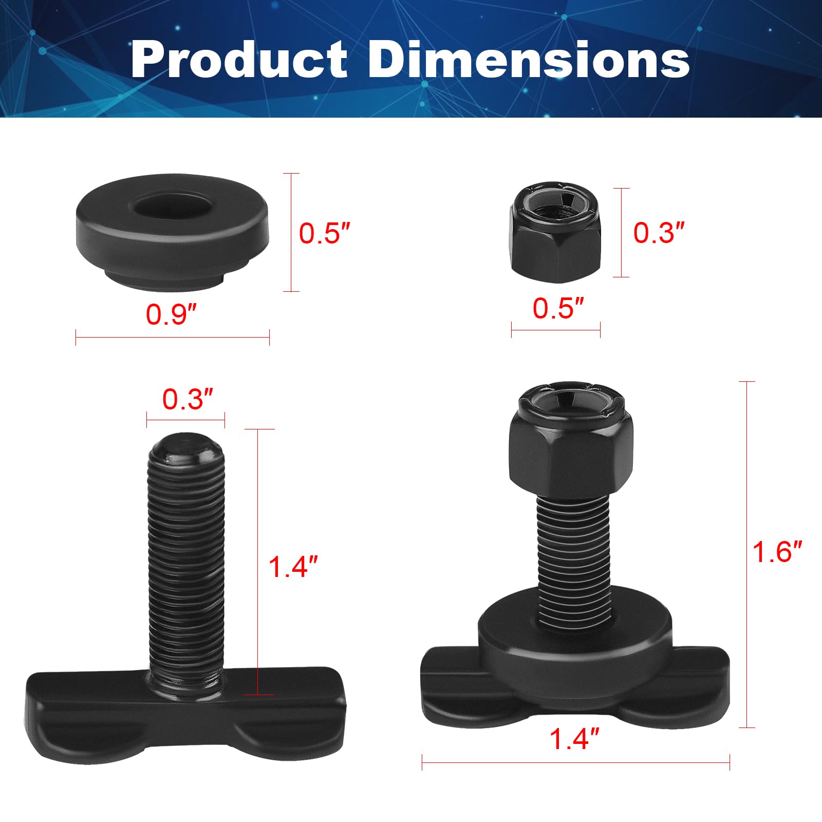 Snapklik.com : SKYJDM 8-Pack L-Track Double Lug Threaded Stud Fitting ...