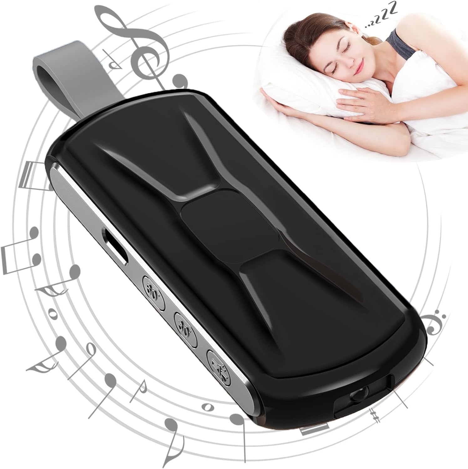 Amazon.com: HONGSHUYEE Under Pillow Speaker Wireless, Mini Sleep Speaker with 7 Soothing Sounds ...