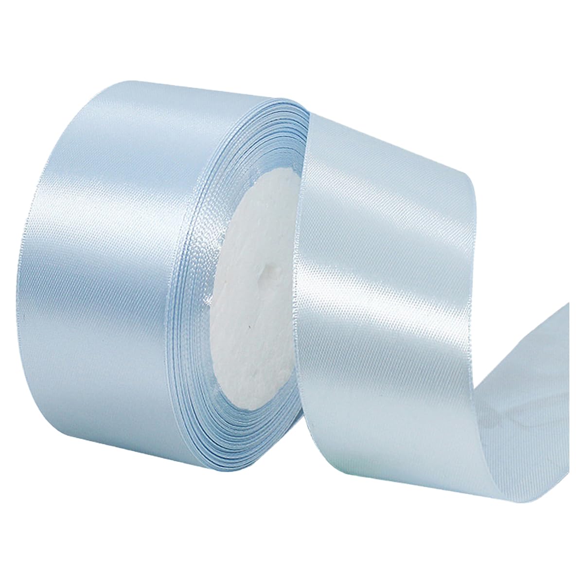 Amazon.com: Light Blue Ribbon 1-1/2 Inch, 25 Yards Solid Satin Fabric ...