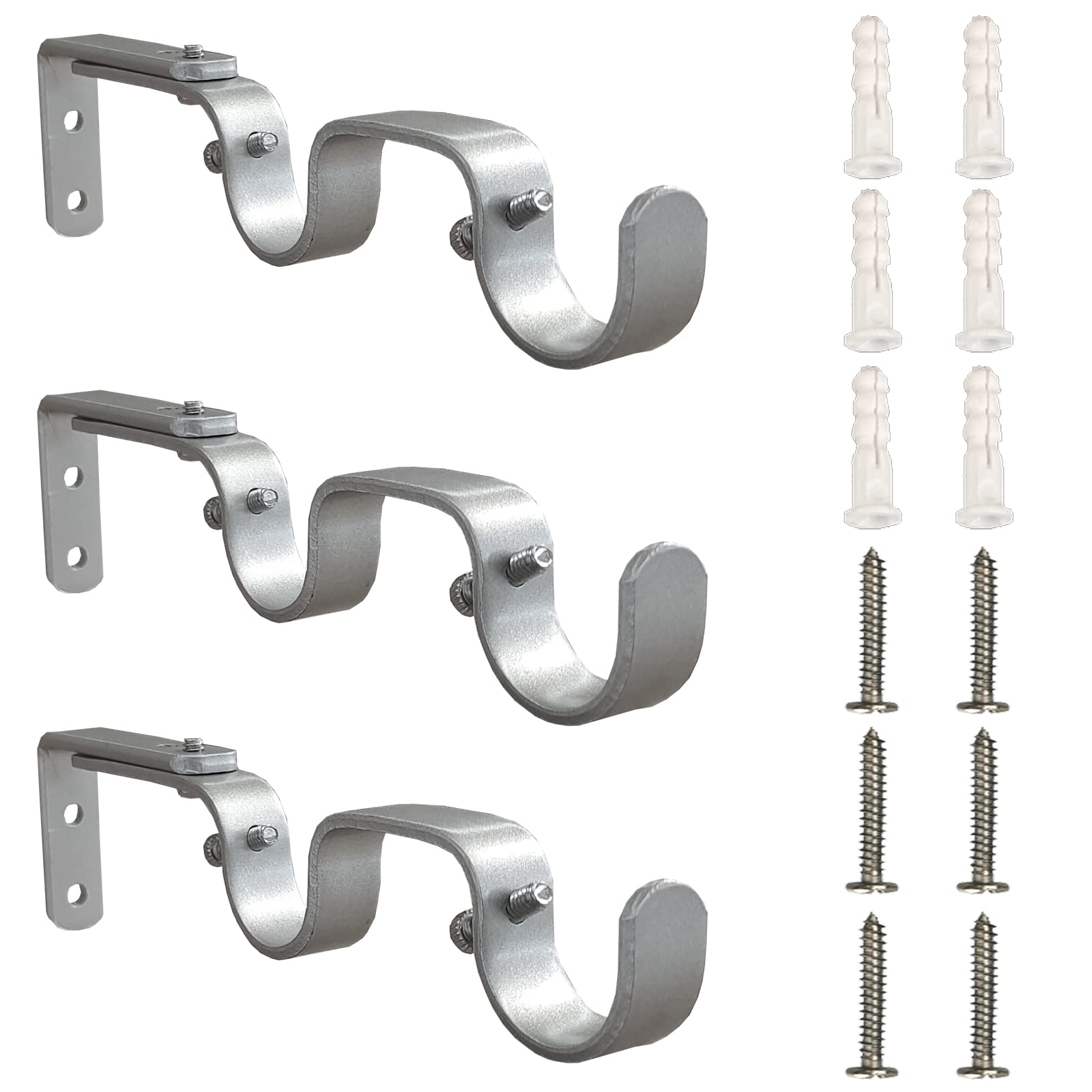 Amazon.com: Kowibcl Heavy Duty Curtain Rod Brackets, Fits up to 1 inch ...