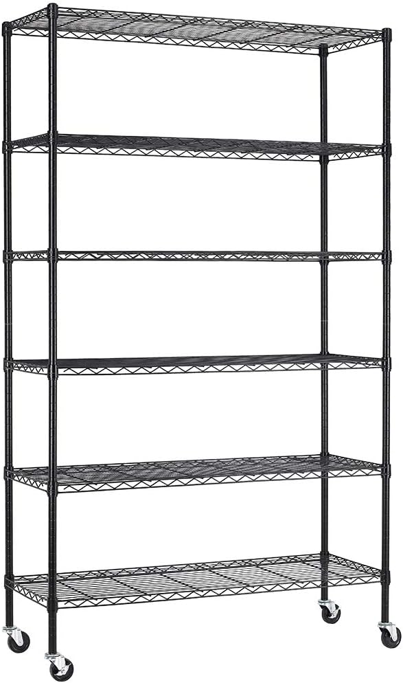 Amazon.com: 16''Lx42''Wx72''H 6 Shelf Wire Shelving Unit Heavy Duty ...