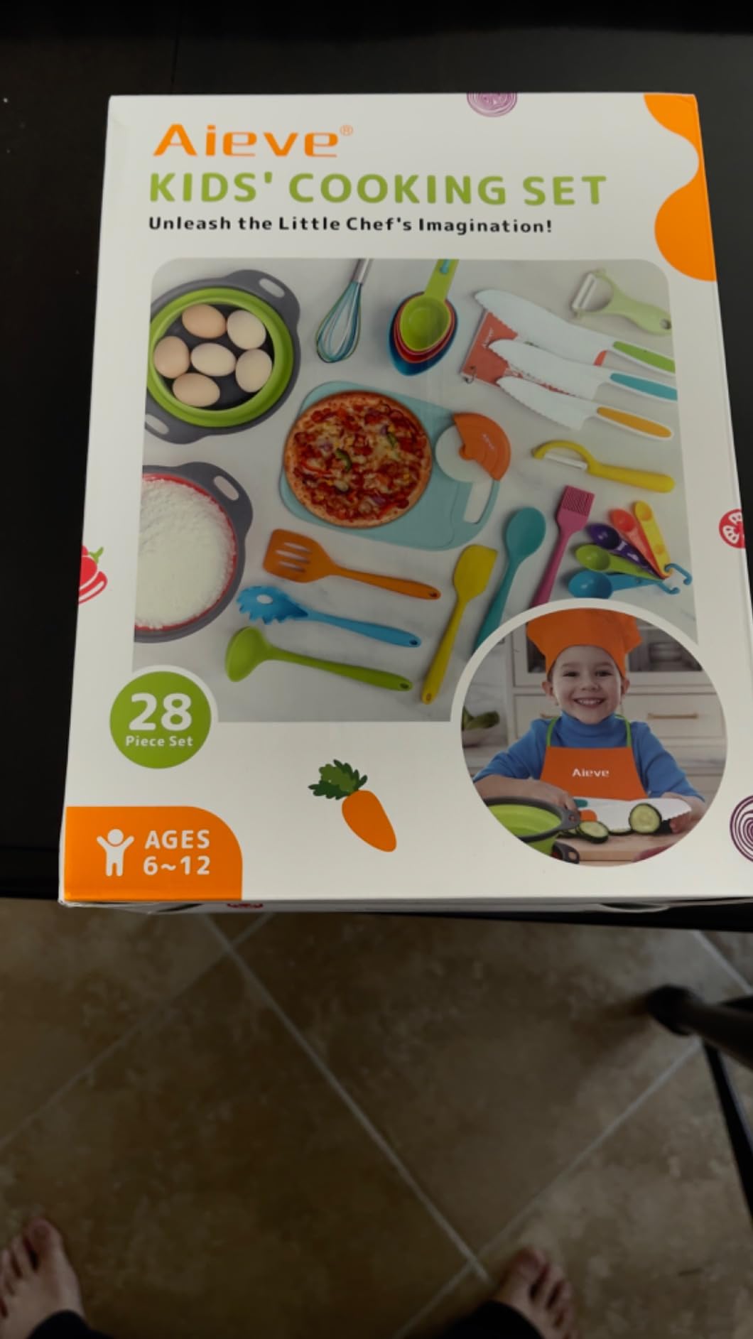 Amazon.com: Aieve Kids Cooking Sets Utensils with Kitchen Tool Guide ...