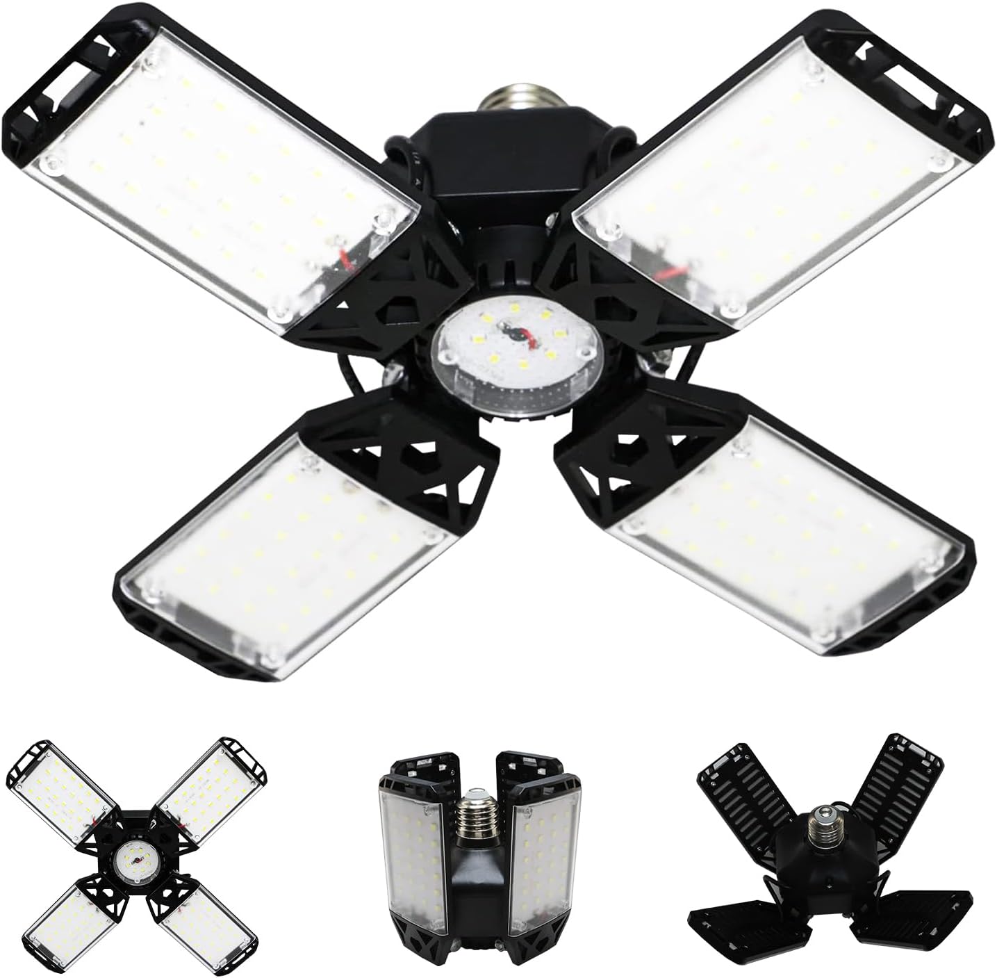 TDLOL Led Garage Lights 2 Pack 100W 12000Lm 6500K CRI85 Bright ...