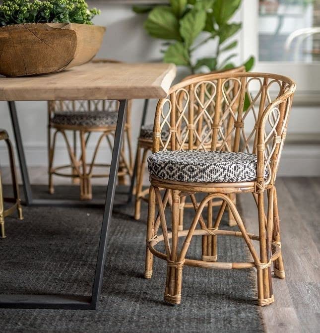 Bharat Handicraft Cane Wooden Daining Chair Gardan Balkani Outdoor ...