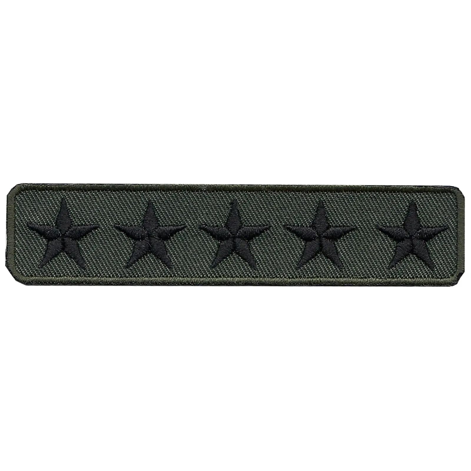 Amazon.com: Military 5 Stars Ribbon Patch General Stripe Embroidered ...
