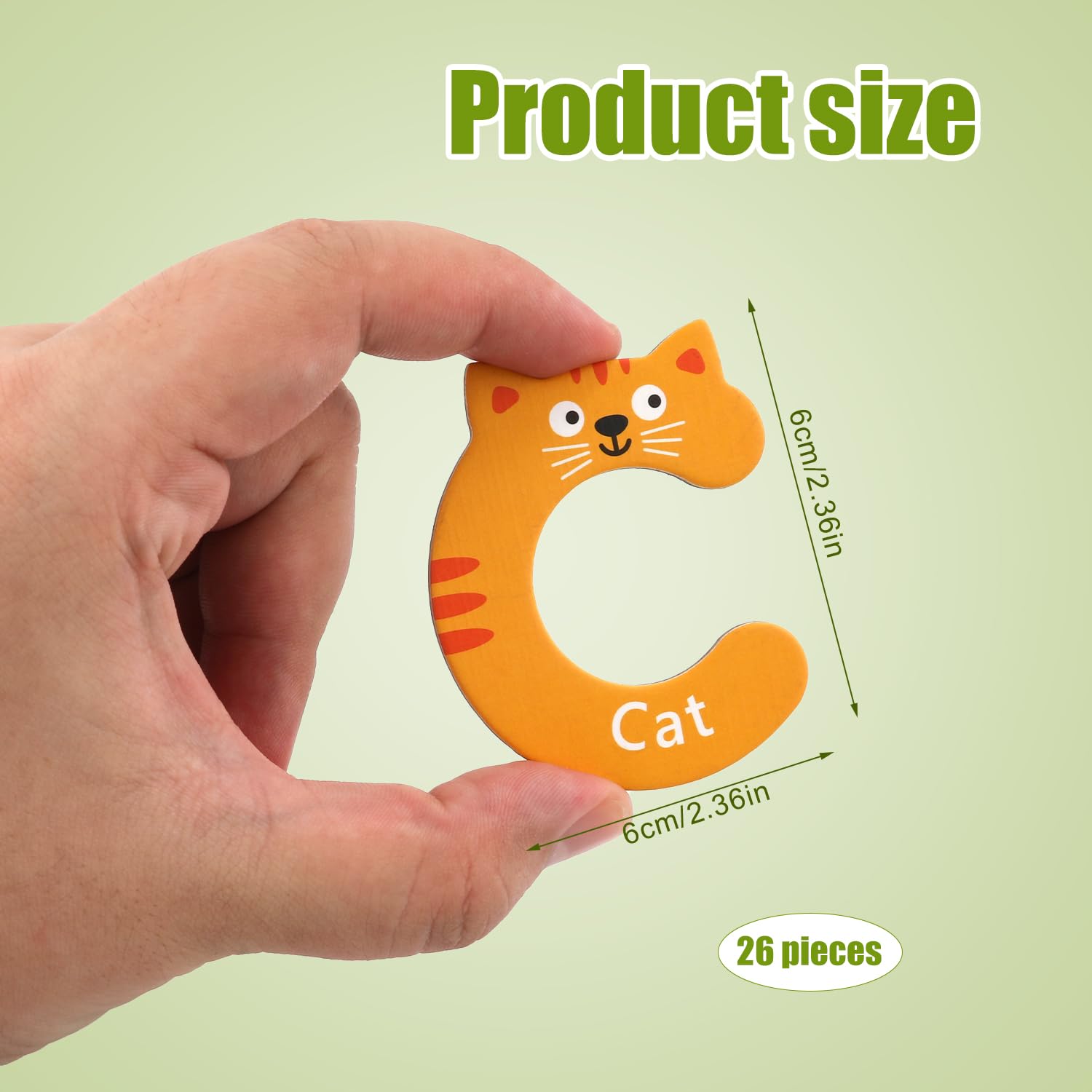 26pcs Magnetic Animal Letters, Thick Alphabet Magnets Cute Magnetic ...