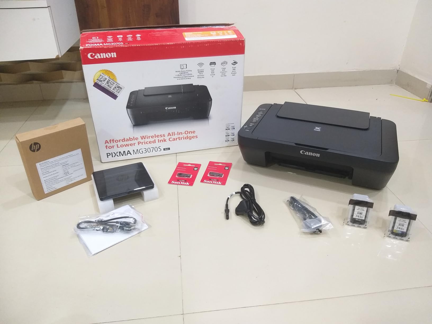 Canon PIXMA MG3070S All in One (Print, Scan, Copy) WiFi Inkjet Colour ...