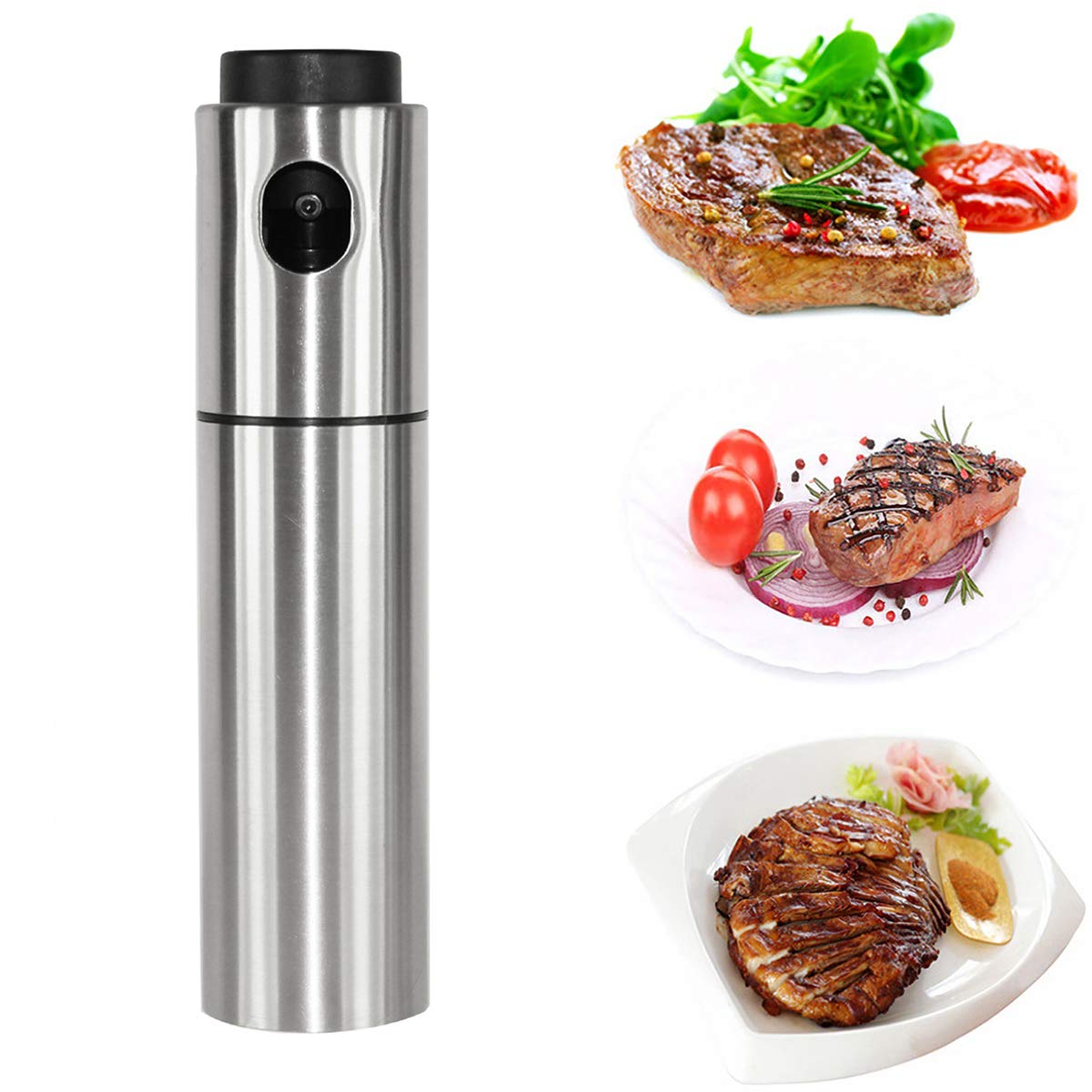 Olive oil sprayer for cooking, portable 100ml stainless steel oil spray ...
