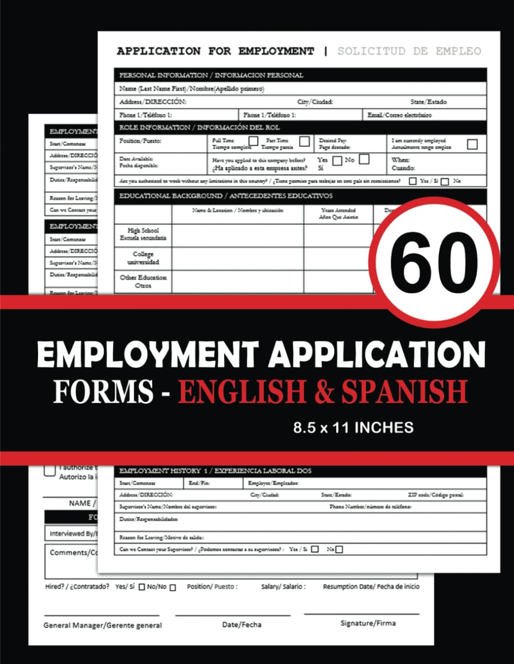 Employment Application Forms - English and Spanish: Standard Bilingual ...