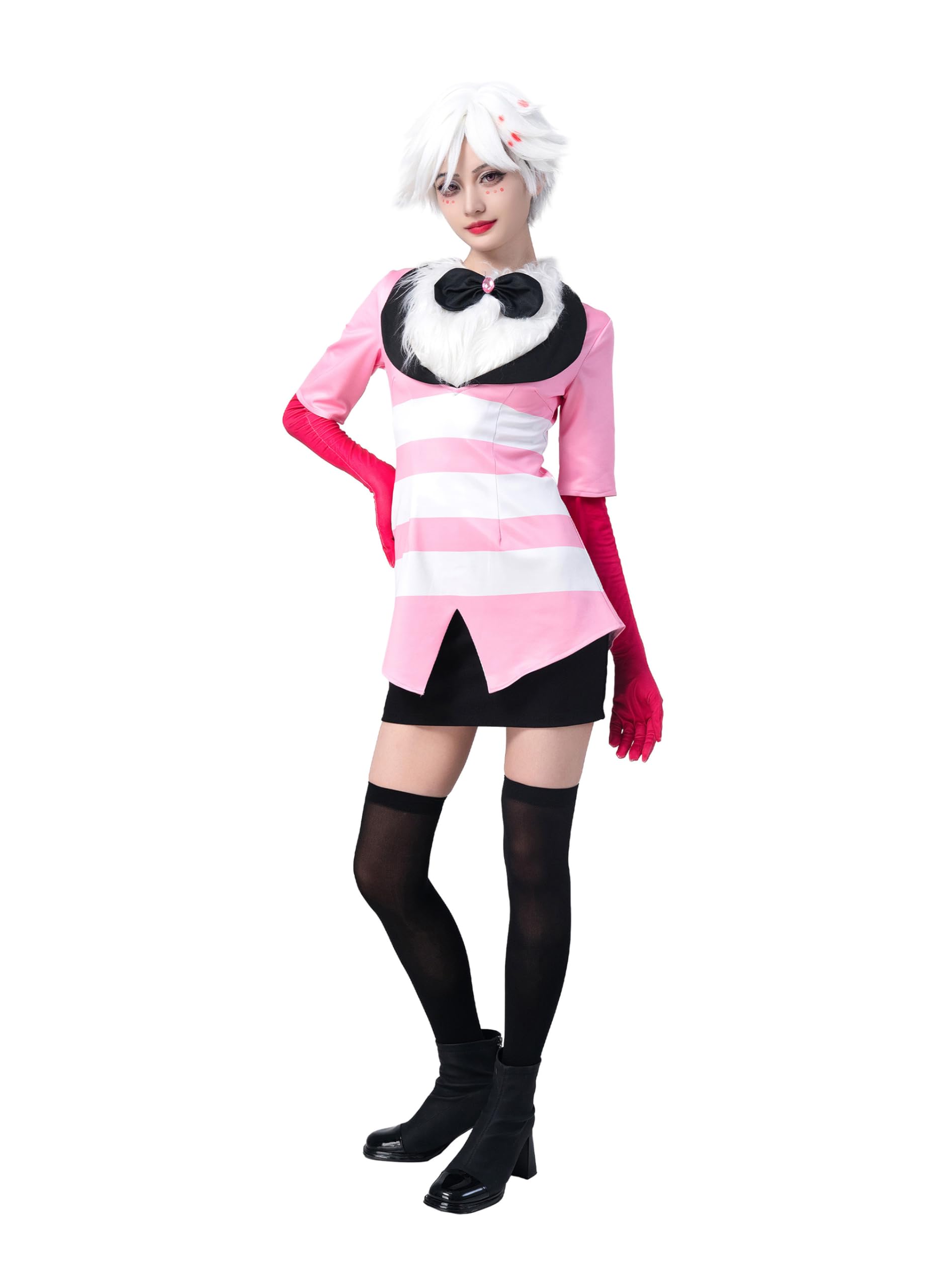 Snapklik.com : Hazbin Hotel Angel Dust Cosplay CostumeXL