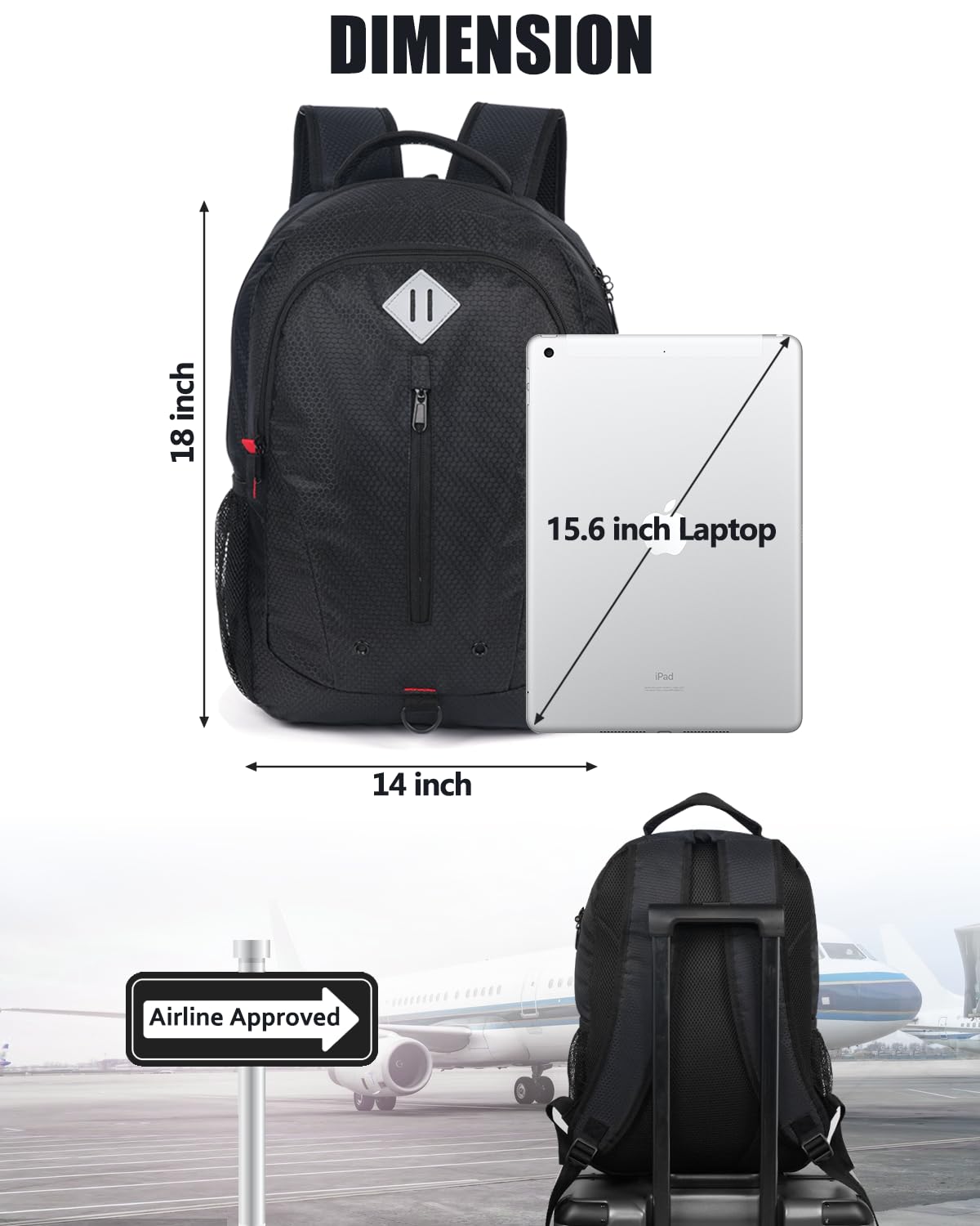 Snapklik.com : 丨Lightweight Travel Laptop Backpack,Water Resistant ...