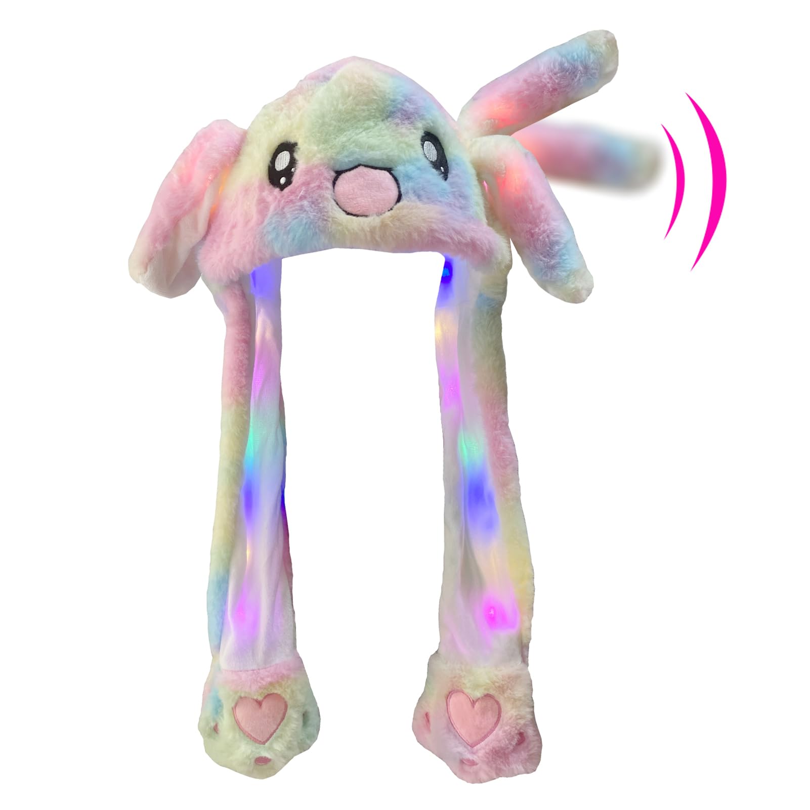 GADMEXILY LED Glowing Ear Moving Hat Plush Animal Ear Jumping up Hat ...