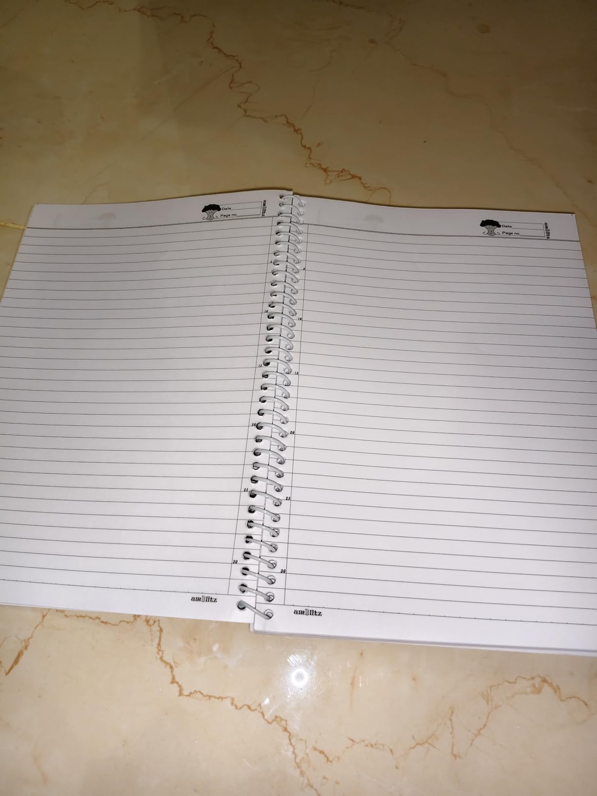 Amblitz Spiral Notebook - Ruled Single Line (A4; 200 Page) : Amazon.in ...
