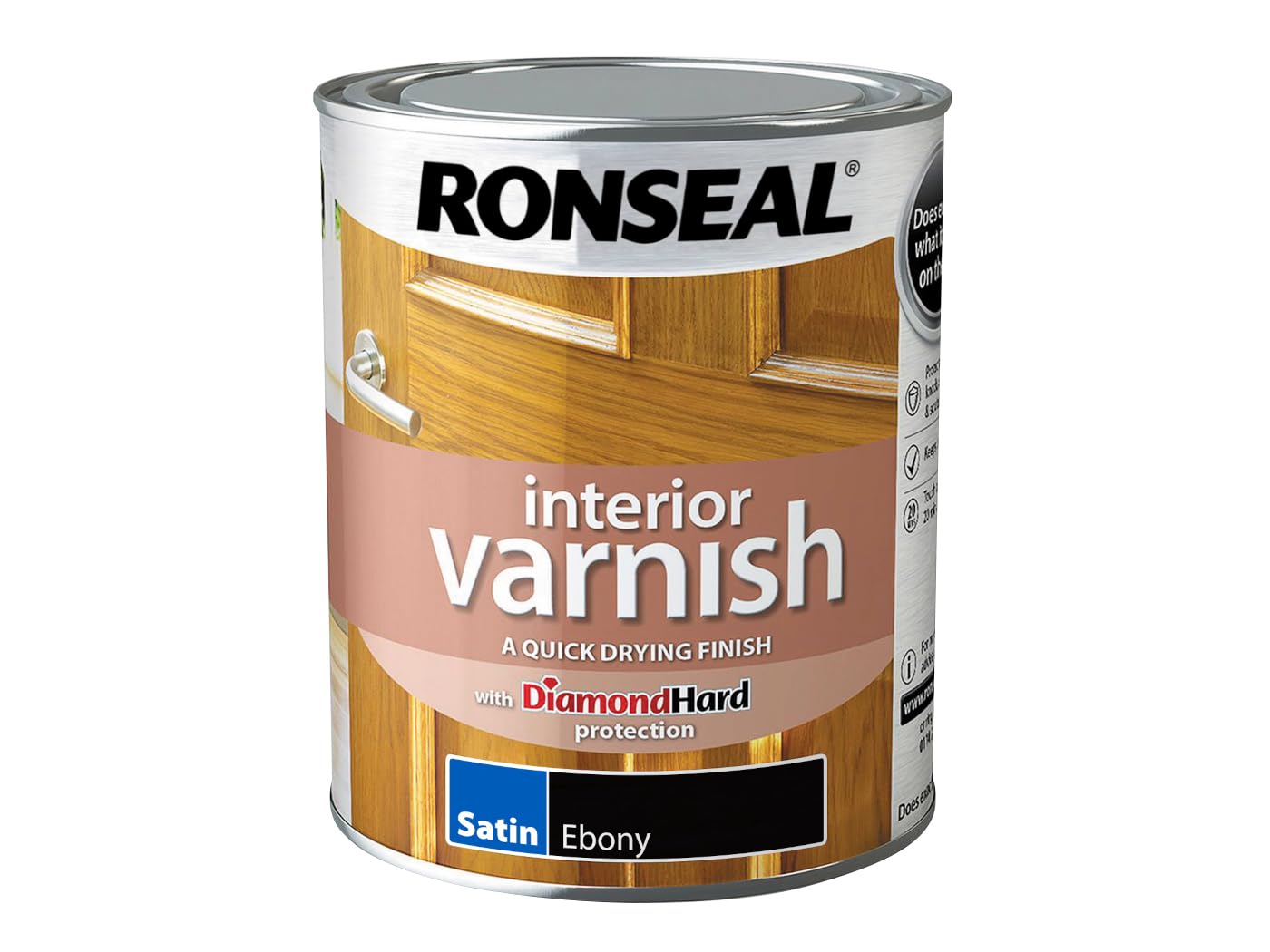 RONSEAL Interior Varnish Ebony Satin 750ML : Amazon.co.uk: DIY & Tools