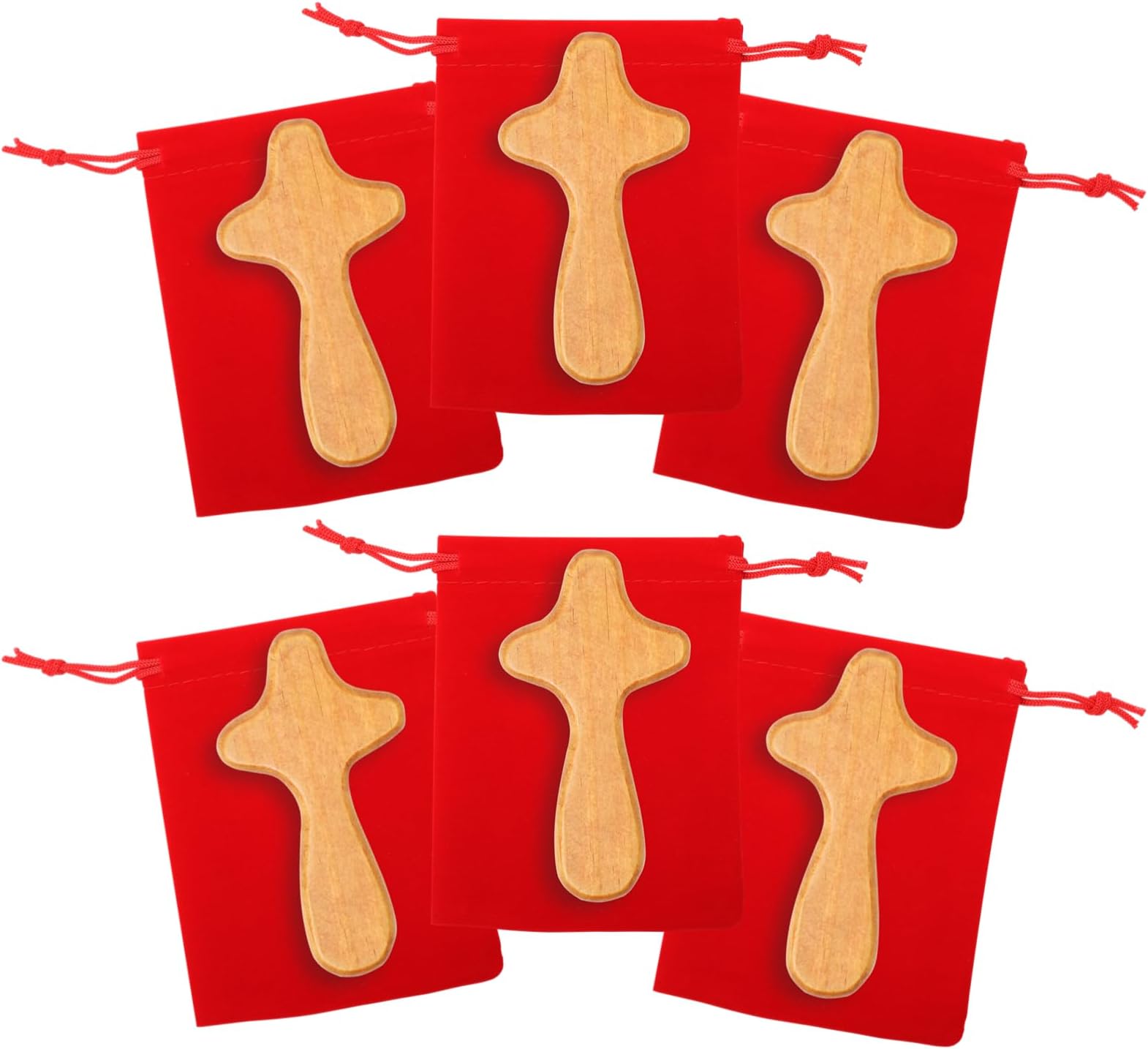 Amazon.com: Tatuo 25 Sets Small Hand Held Wood Clinging Cross with ...