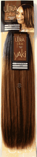 Amazon.com : Ultra Plus Yaki Bulk Human Hair 14" 16" 18" Color: 14"#1 ...