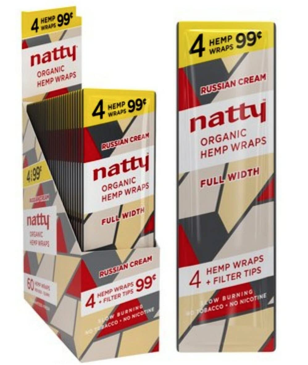 Amazon.com: Natty Full Width Hemp Wraps 15 Packs Per Box 4 Wraps Per ...