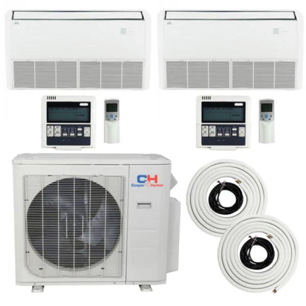 Amazon.com: 36,000 BTU 2 Zone 18k+18k Universal Floor/Ceiling with 25ft ...