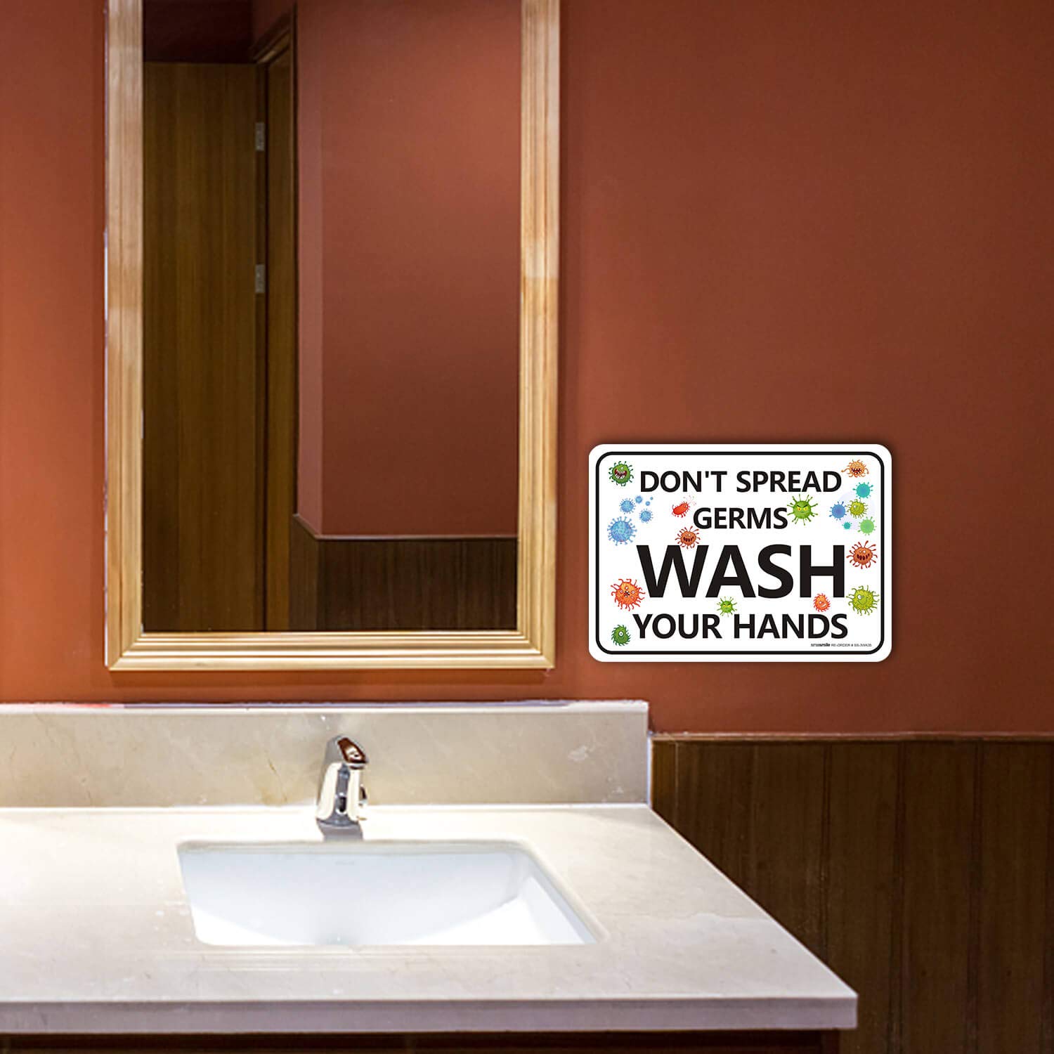 Snapklik.com : Large Wash Hand Signs,4 Pack 10" X 14", Please Wash Your ...