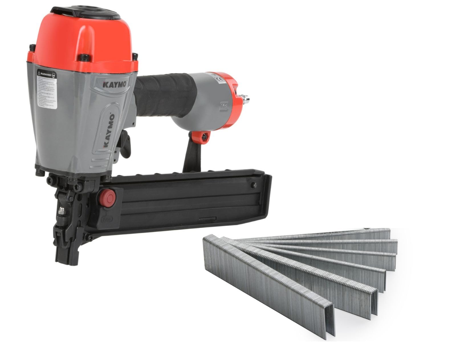 Kaymo ECO-PS10050E3 Air Pneumatic Stapler Grey and Red 16mm - 50mm With ...